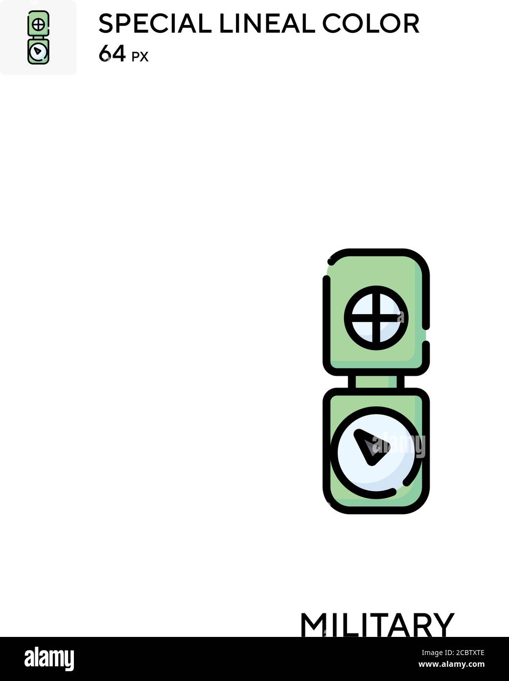 Military Special lineal color vector icon. Military icons for your ...
