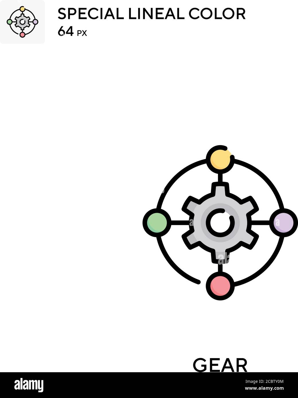 Gear Special lineal color vector icon. Gear icons for your business ...