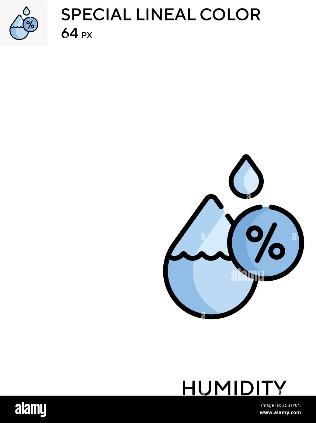 Humidity Special lineal color vector icon. Humidity icons for your ...