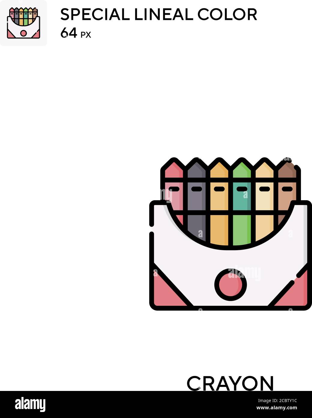 Crayon Special lineal color vector icon. Crayon icons for your business ...