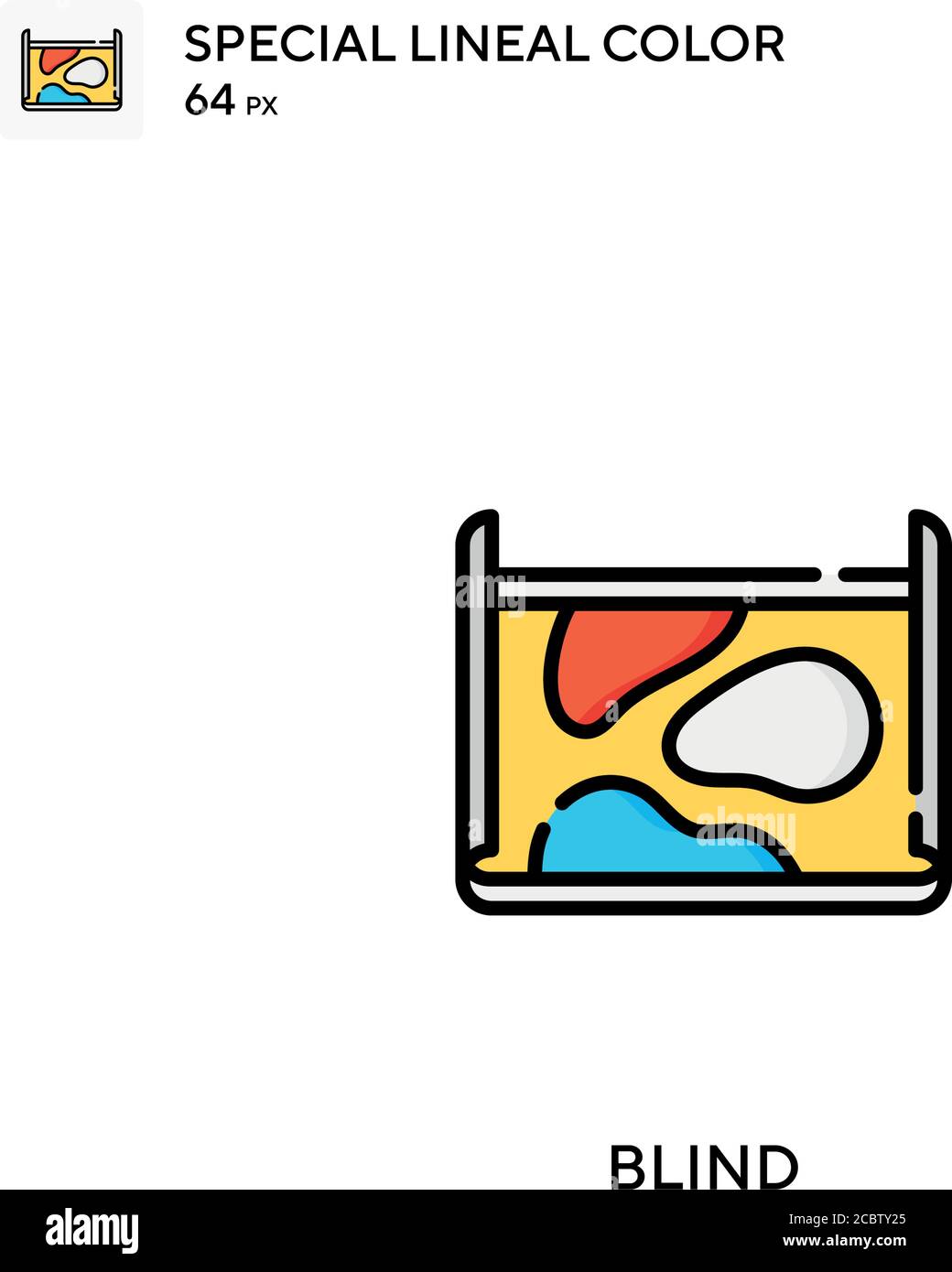 Blind Special lineal color vector icon. Blind icons for your business ... Blind Special lineal color vector icon. Blind icons for your business ...