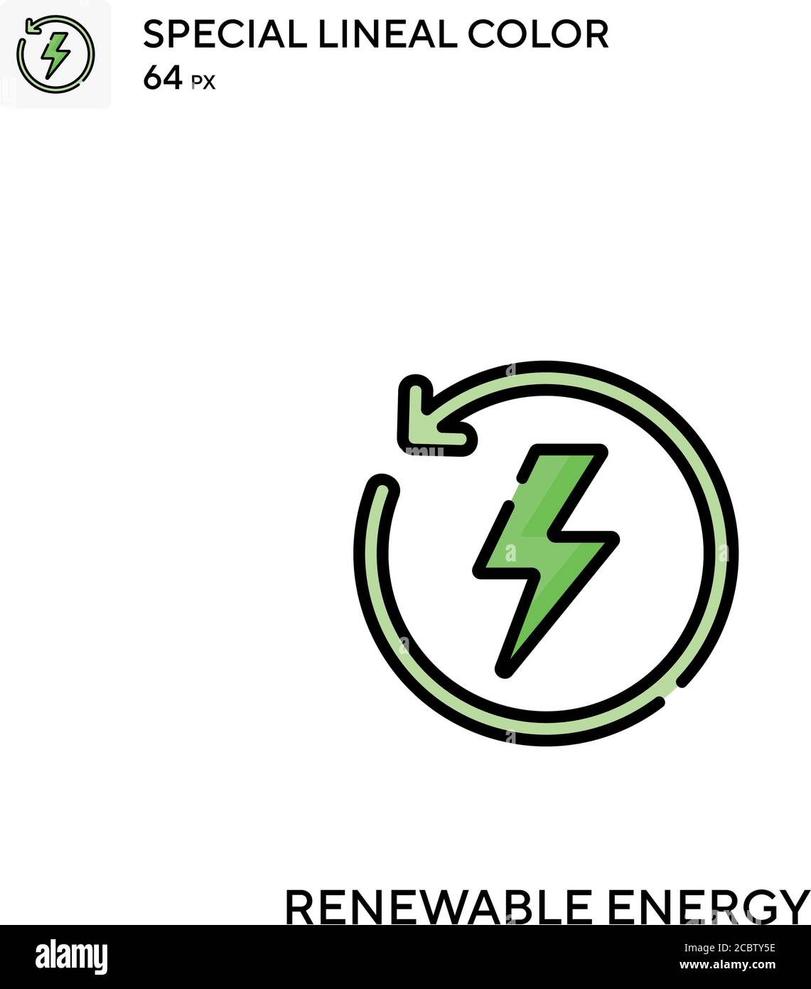 Renewable energy Special lineal color vector icon. Renewable energy ...