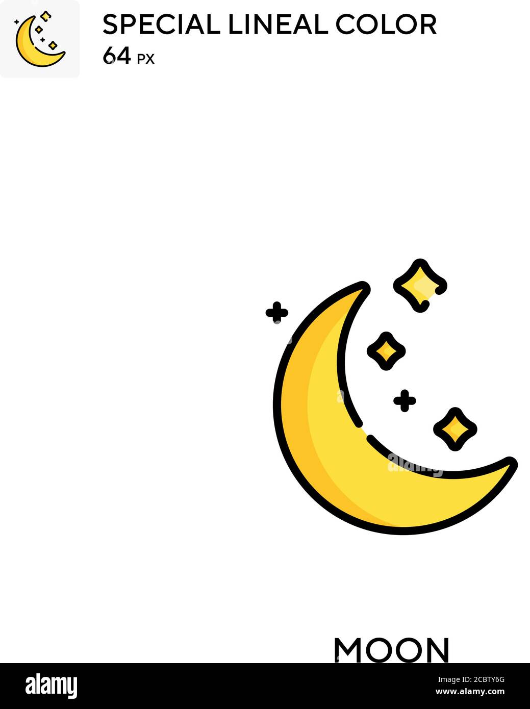 Moon Special lineal color vector icon. Moon icons for your business ...