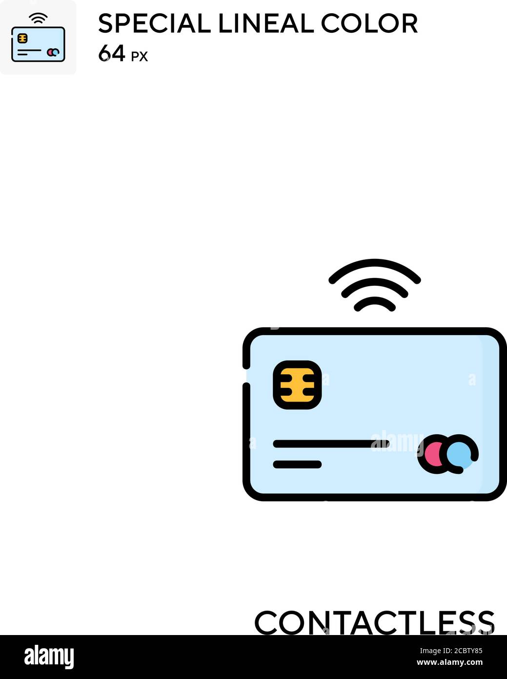 Contactless Special lineal color vector icon. Contactless icons for ...