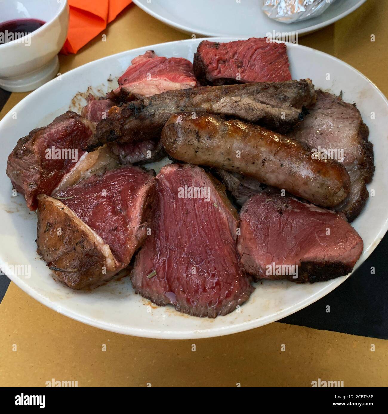 Mix meat pork beef restaurant hi-res stock photography and images - Alamy