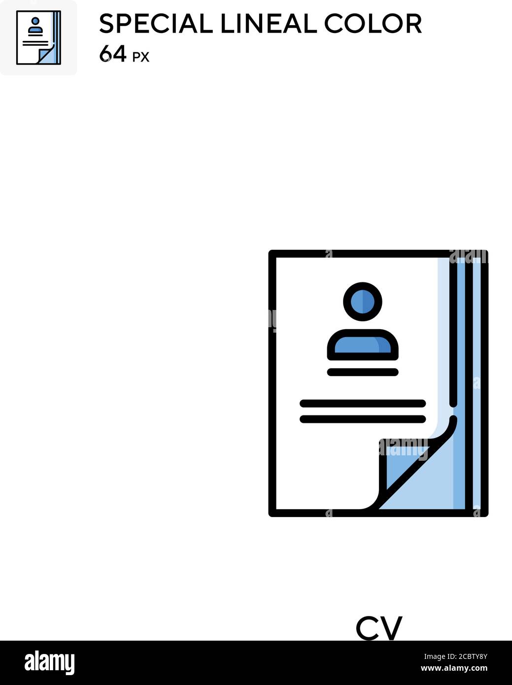 CV Special lineal color vector icon. CV icons for your business project ...