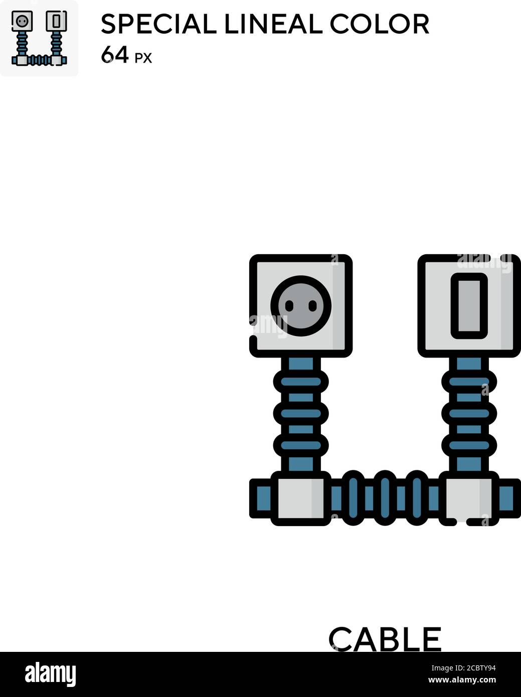 Cable Special lineal color vector icon. Cable icons for your business ...