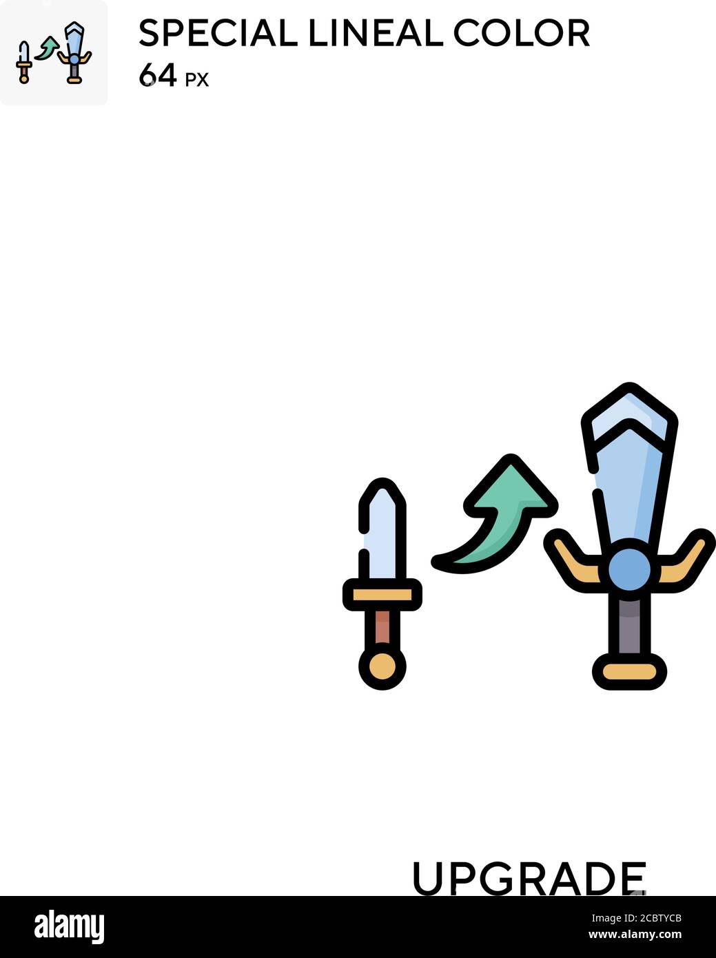 Upgrade Special lineal color vector icon. Upgrade icons for your ...