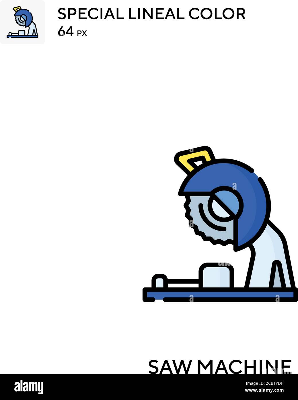 Saw machine Special lineal color vector icon. Saw machine icons for ...