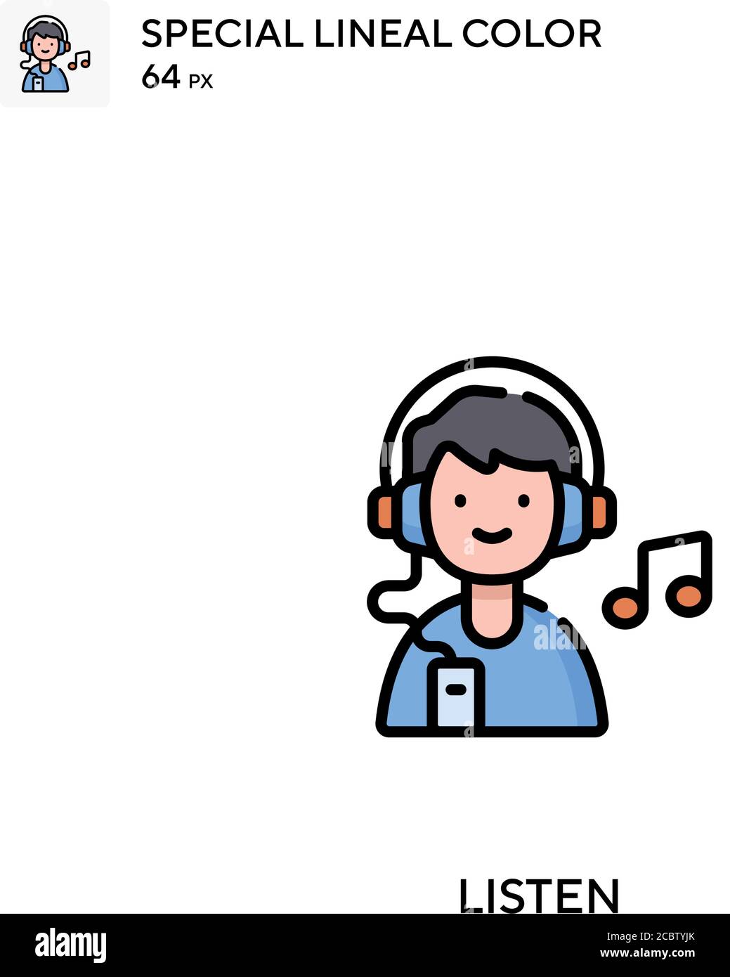 Listen Special lineal color vector icon. Listen icons for your business ...