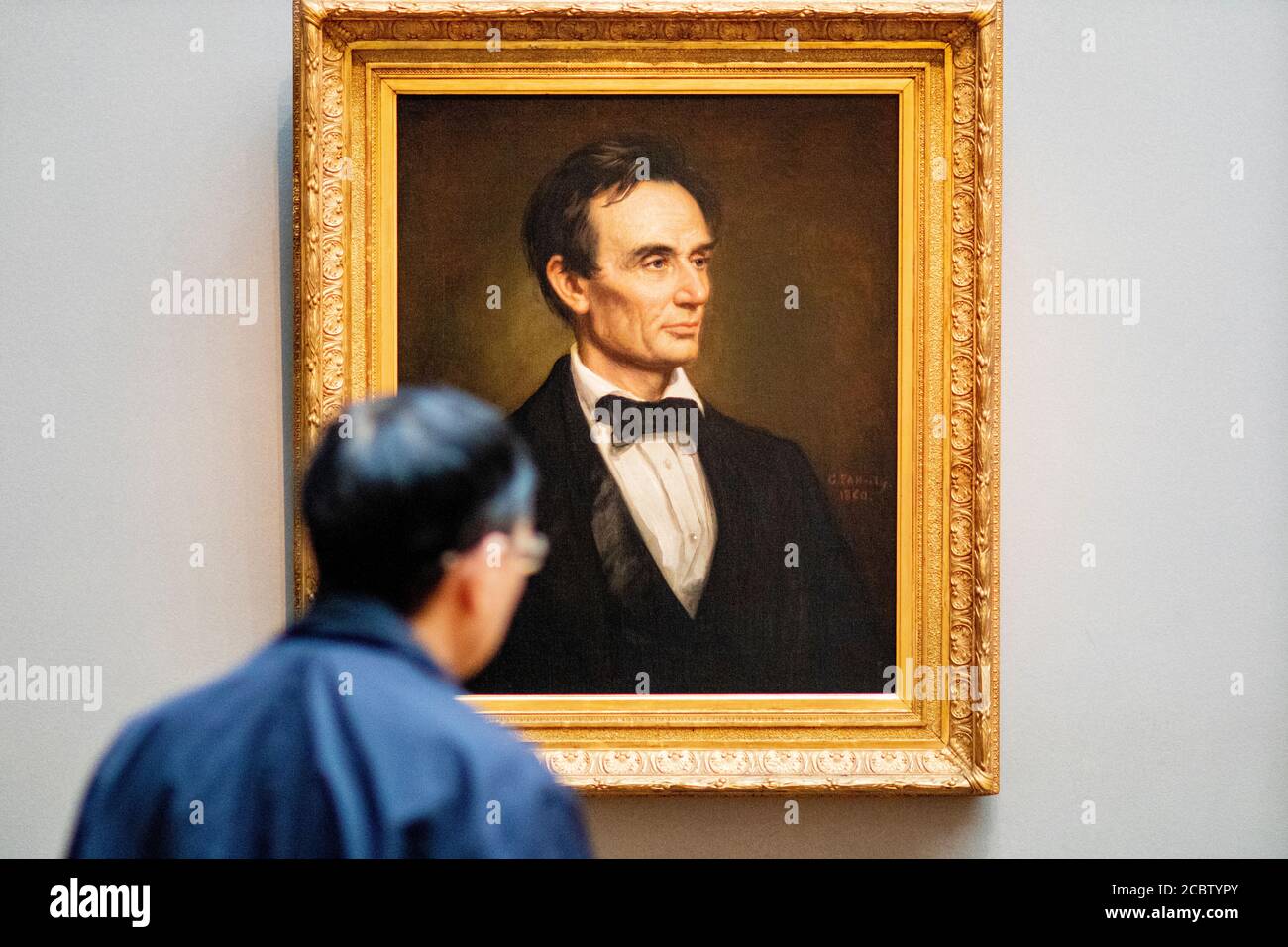 The portrait of US President Abraham Lincoln by George Peter Alexander ...