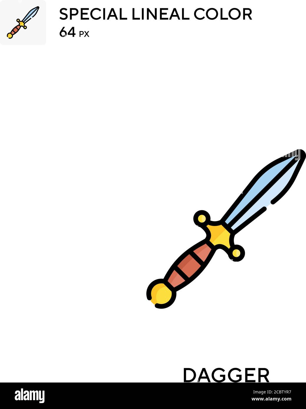 Dagger Special lineal color vector icon. Dagger icons for your business ...