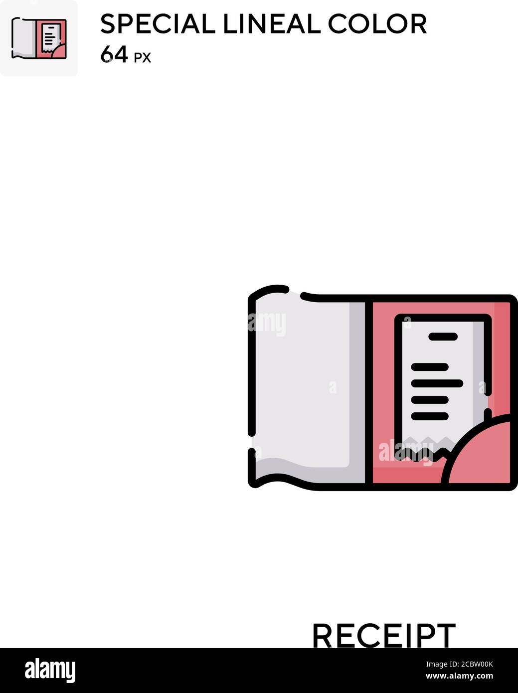 Receipt Special lineal color vector icon. Receipt icons for your ...