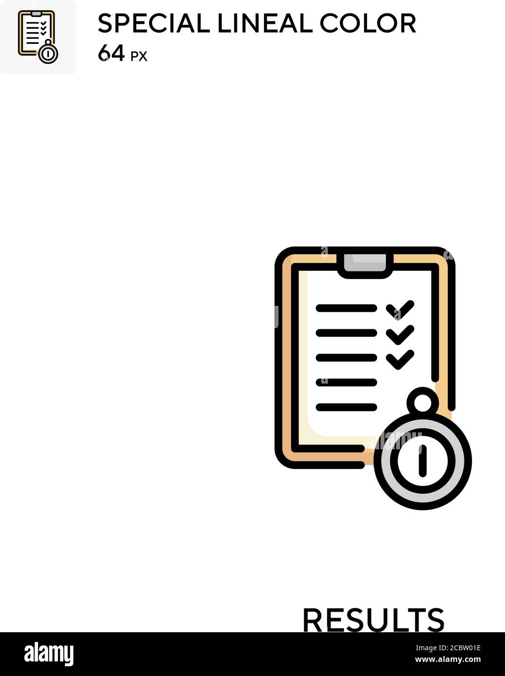 Results Special lineal color vector icon. Results icons for your ...