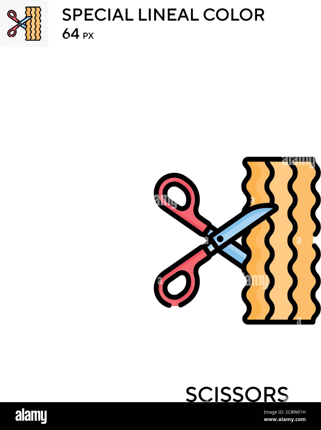 Scissors Special lineal color vector icon. Scissors icons for your ...