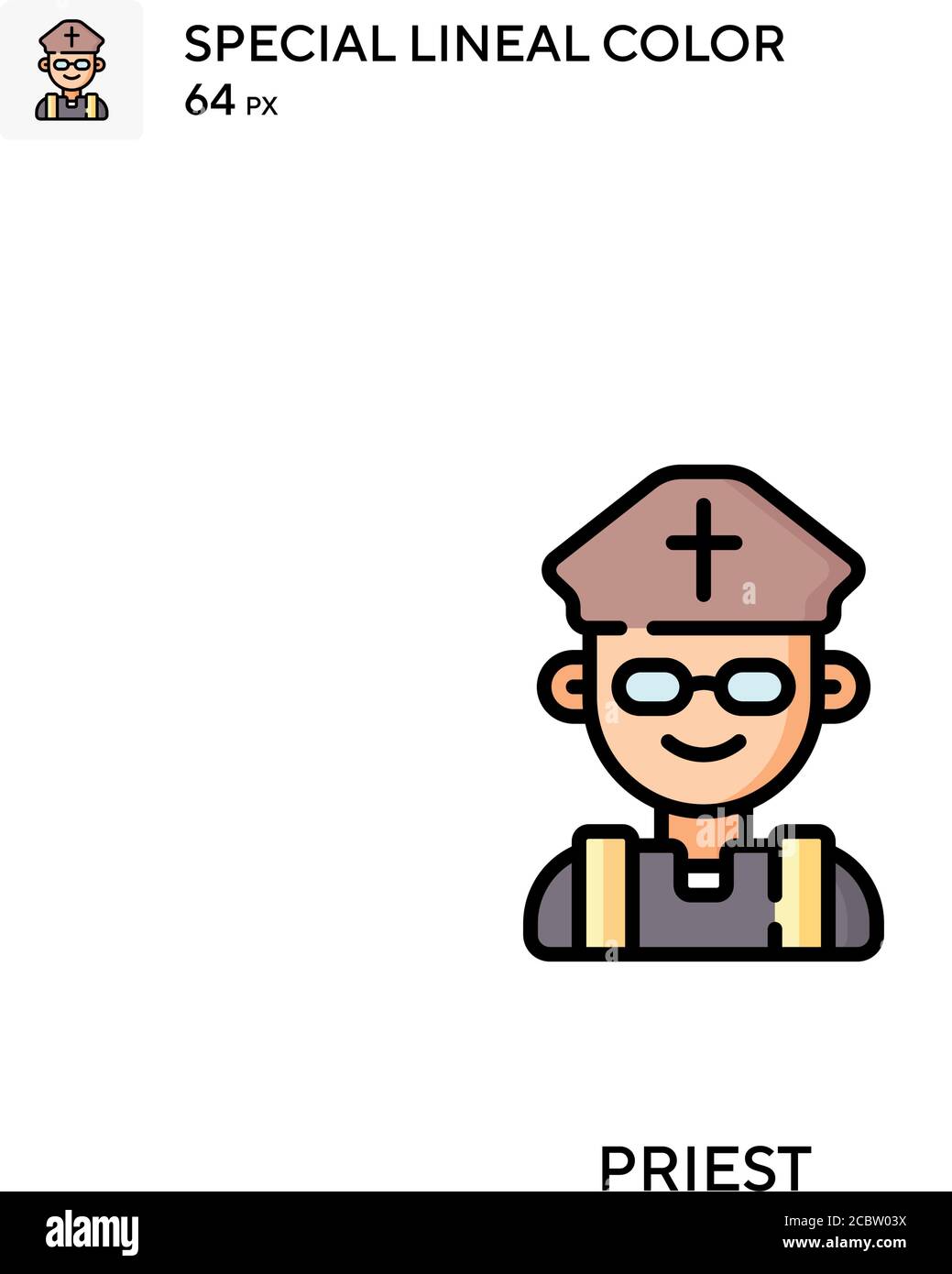 Priest Special lineal color vector icon. Priest icons for your business ...