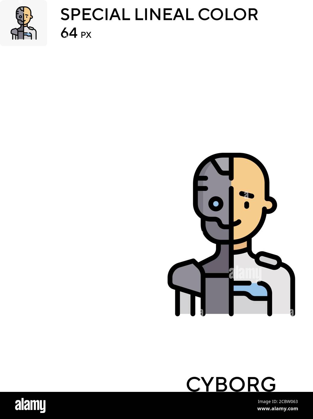 Cyborg Special lineal color vector icon. Cyborg icons for your business ...