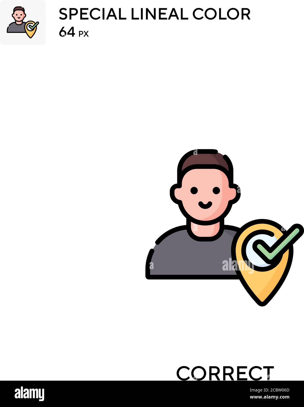 Correct Special lineal color vector icon. Correct icons for your ...