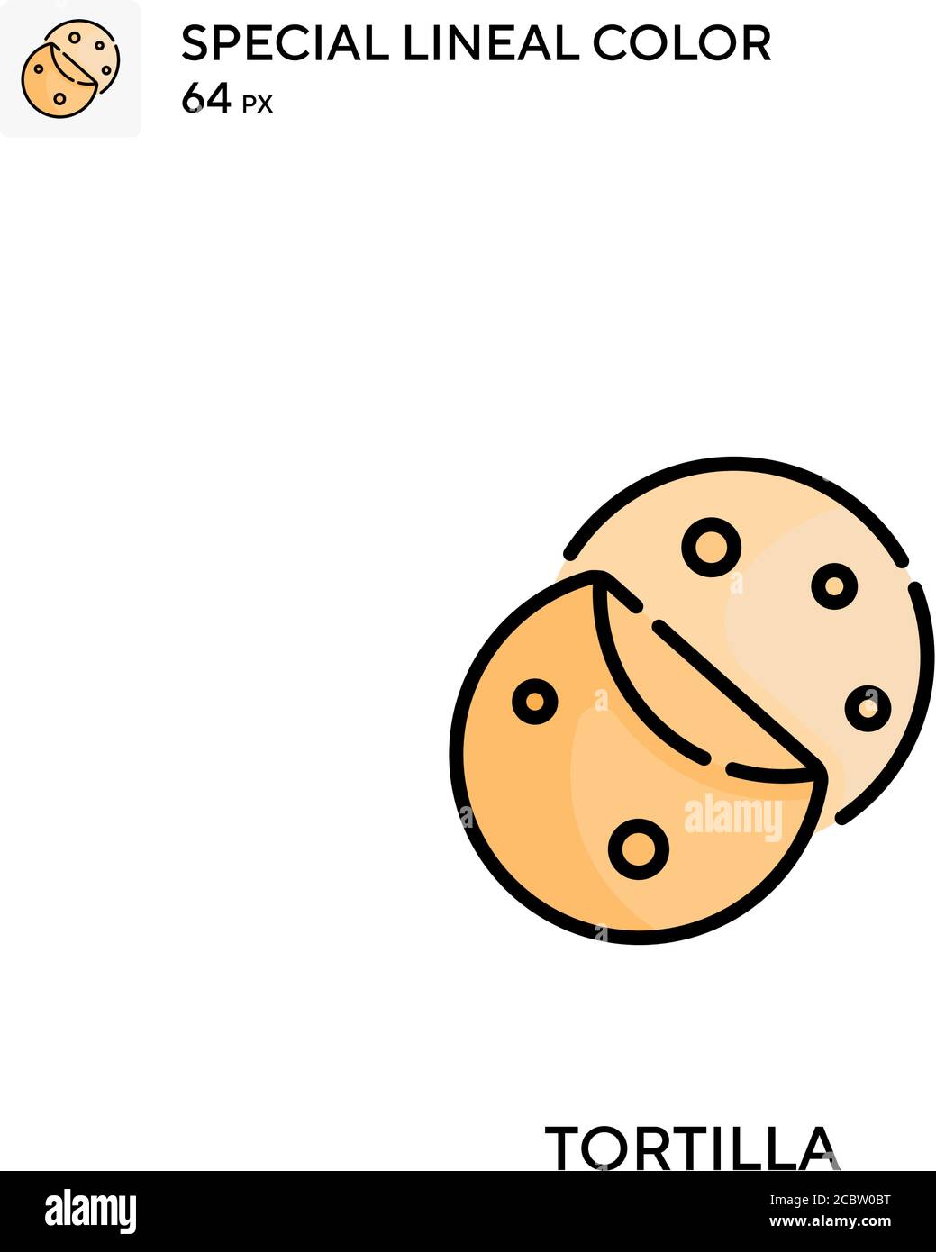 Tortilla Special lineal color vector icon. Tortilla icons for your ...