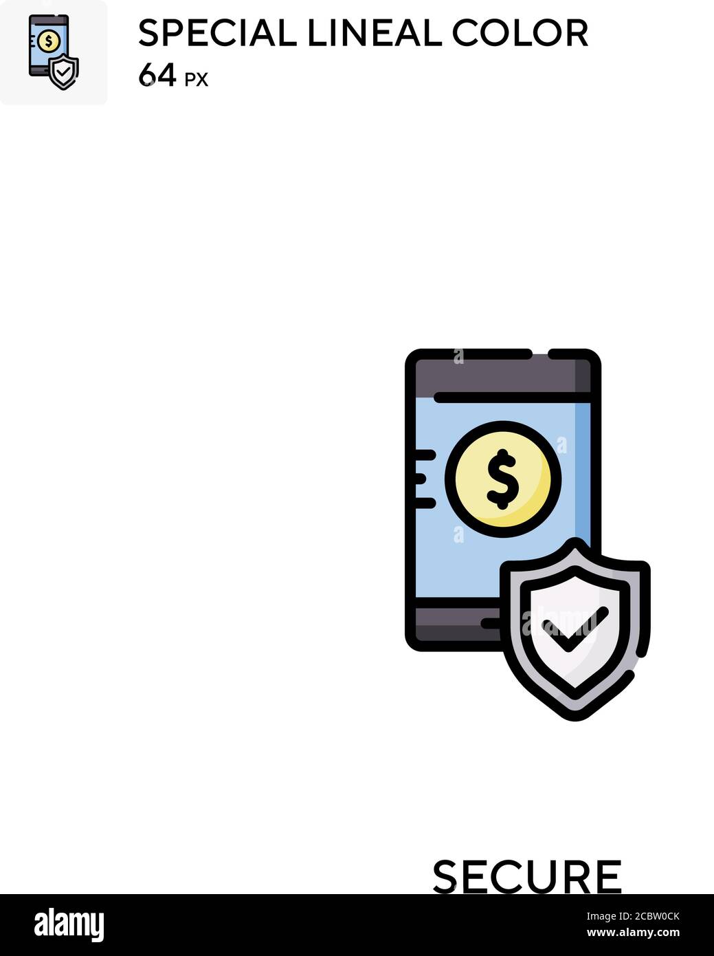 Secure Special lineal color vector icon. Secure icons for your business ...