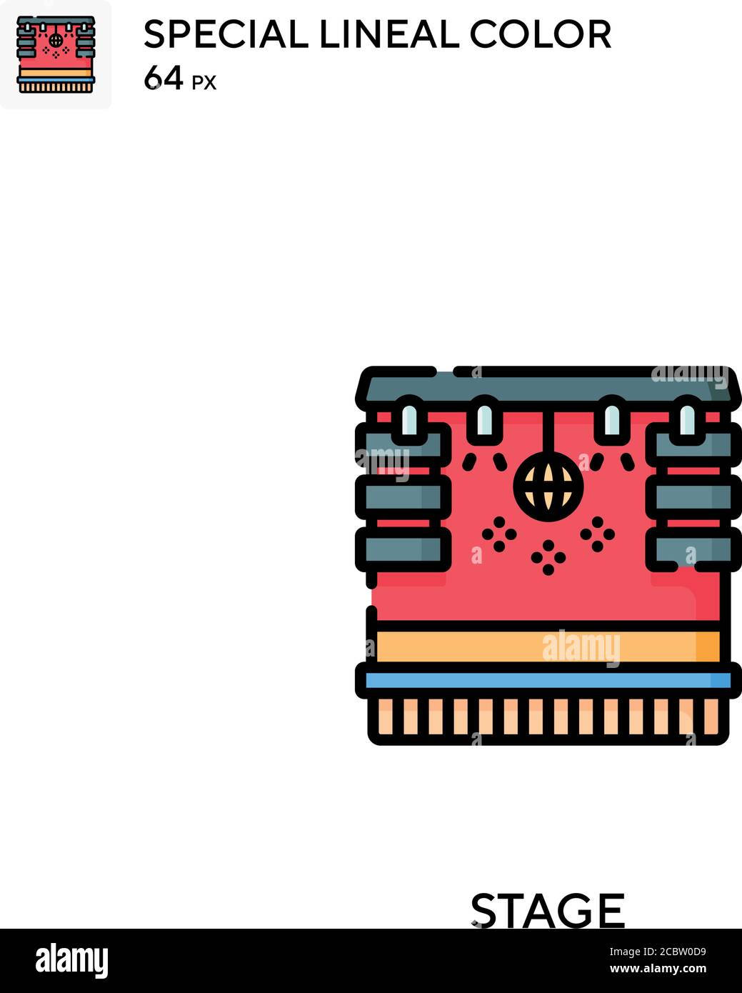 Stage Special lineal color vector icon. Stage icons for your business ...