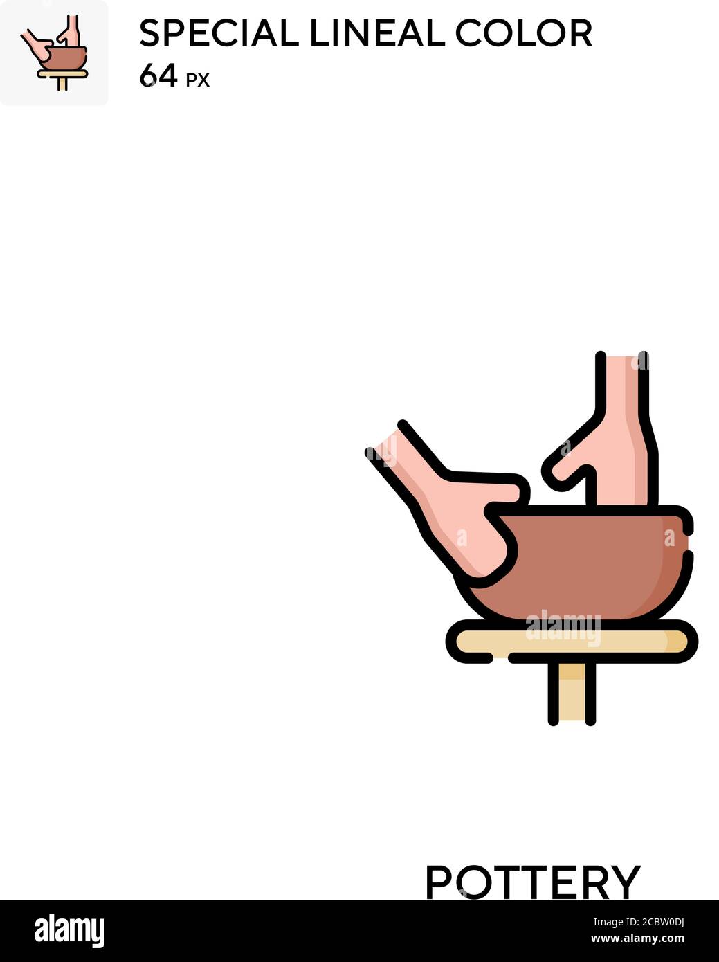 Pottery Special lineal color vector icon. Pottery icons for your ...