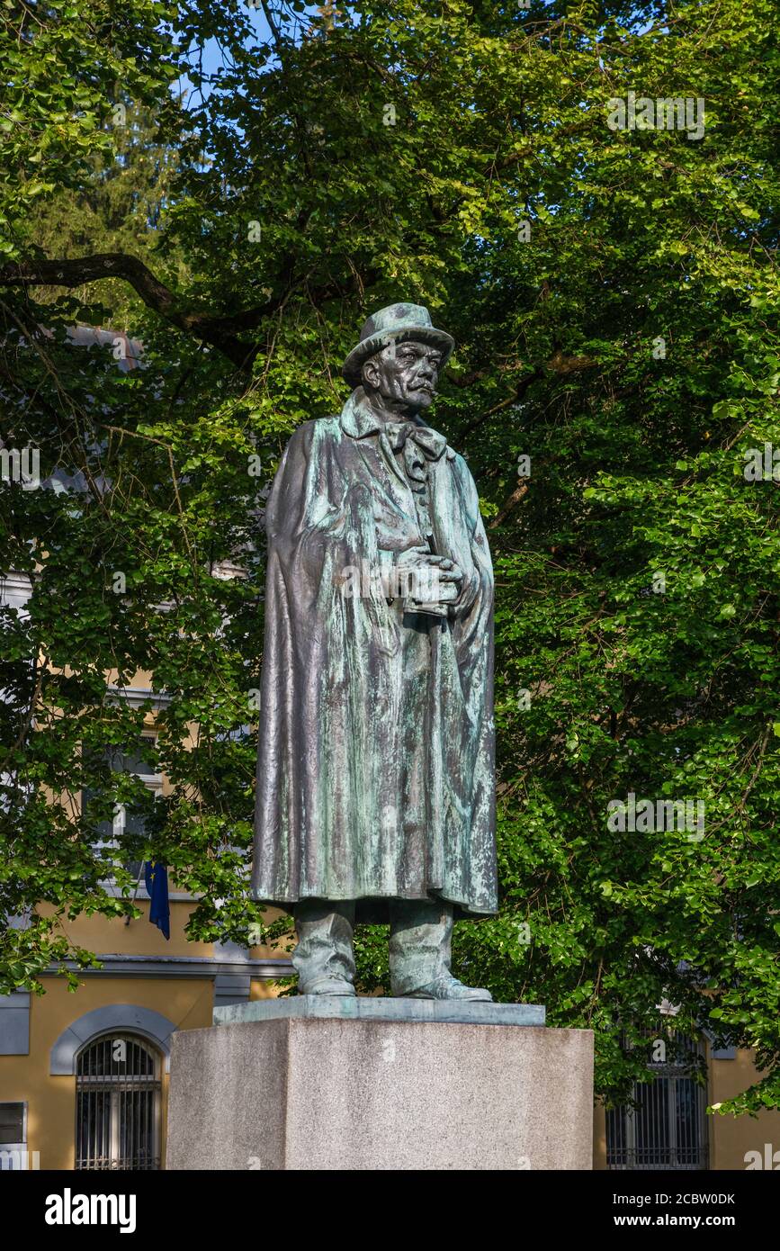 Pavol Országh Hviezdoslav statue, in Dolny Kubin, Orava area, Zilina ...