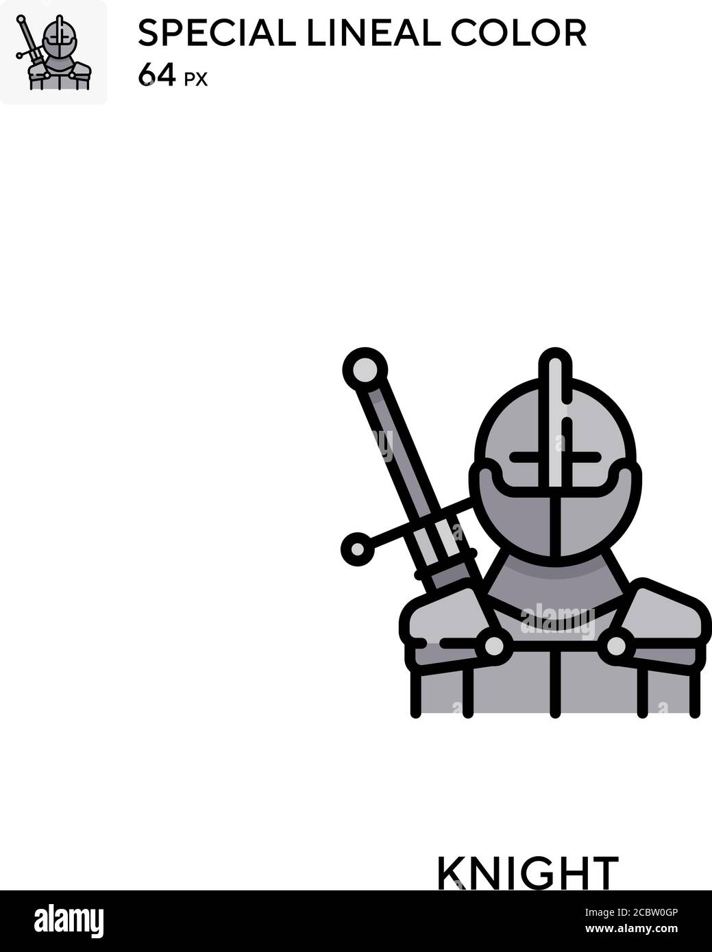 Knight Special lineal color vector icon. Knight icons for your business ...