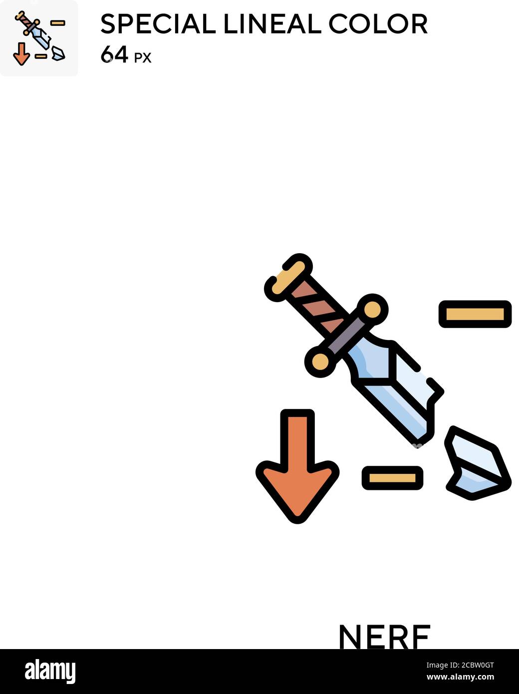 Nerf Special lineal color vector icon. Nerf icons for your business ...