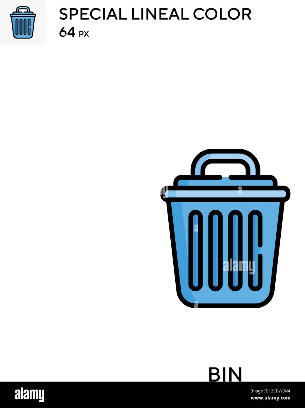 Bin Special lineal color vector icon. Bin icons for your business ...