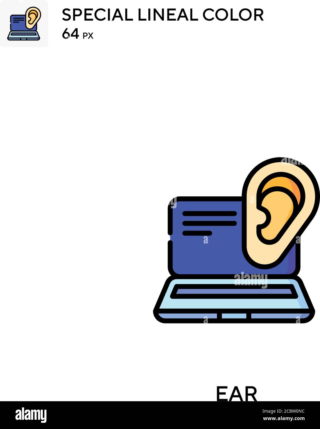Ear Special lineal color vector icon. Ear icons for your business ...