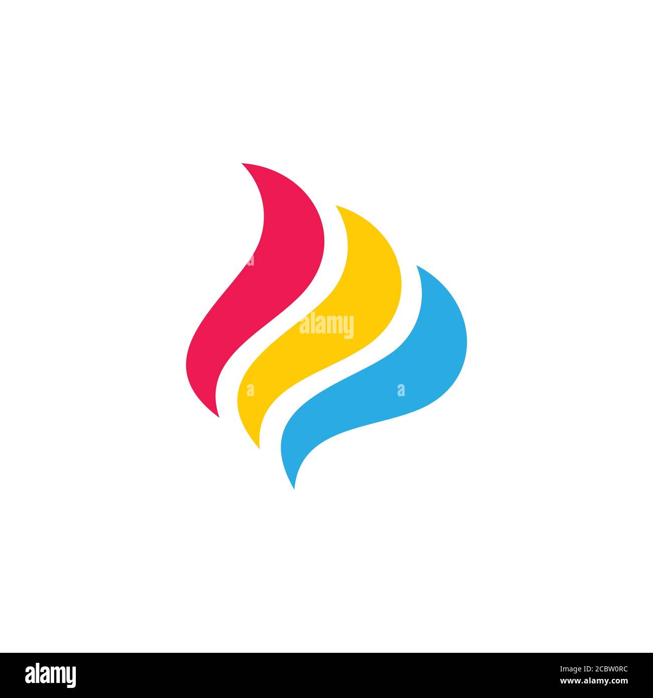 colorful curves decoration simple logo vector Stock Vector Image & Art ...