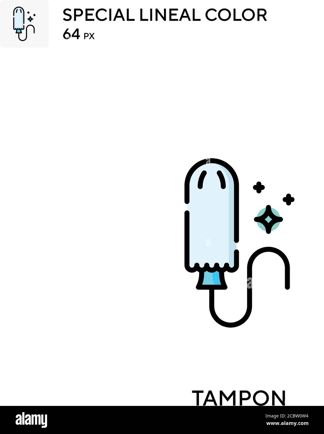 Tampon Special lineal color vector icon. Tampon icons for your business project Stock Vector ...
