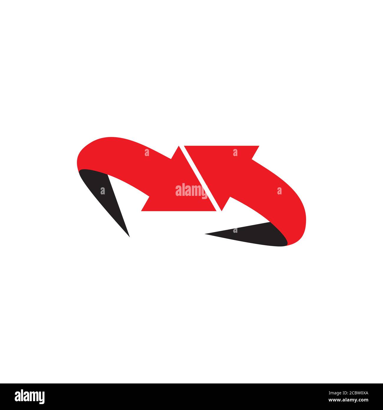3d opposite direction arrows logo vector Stock Vector Image & Art - Alamy