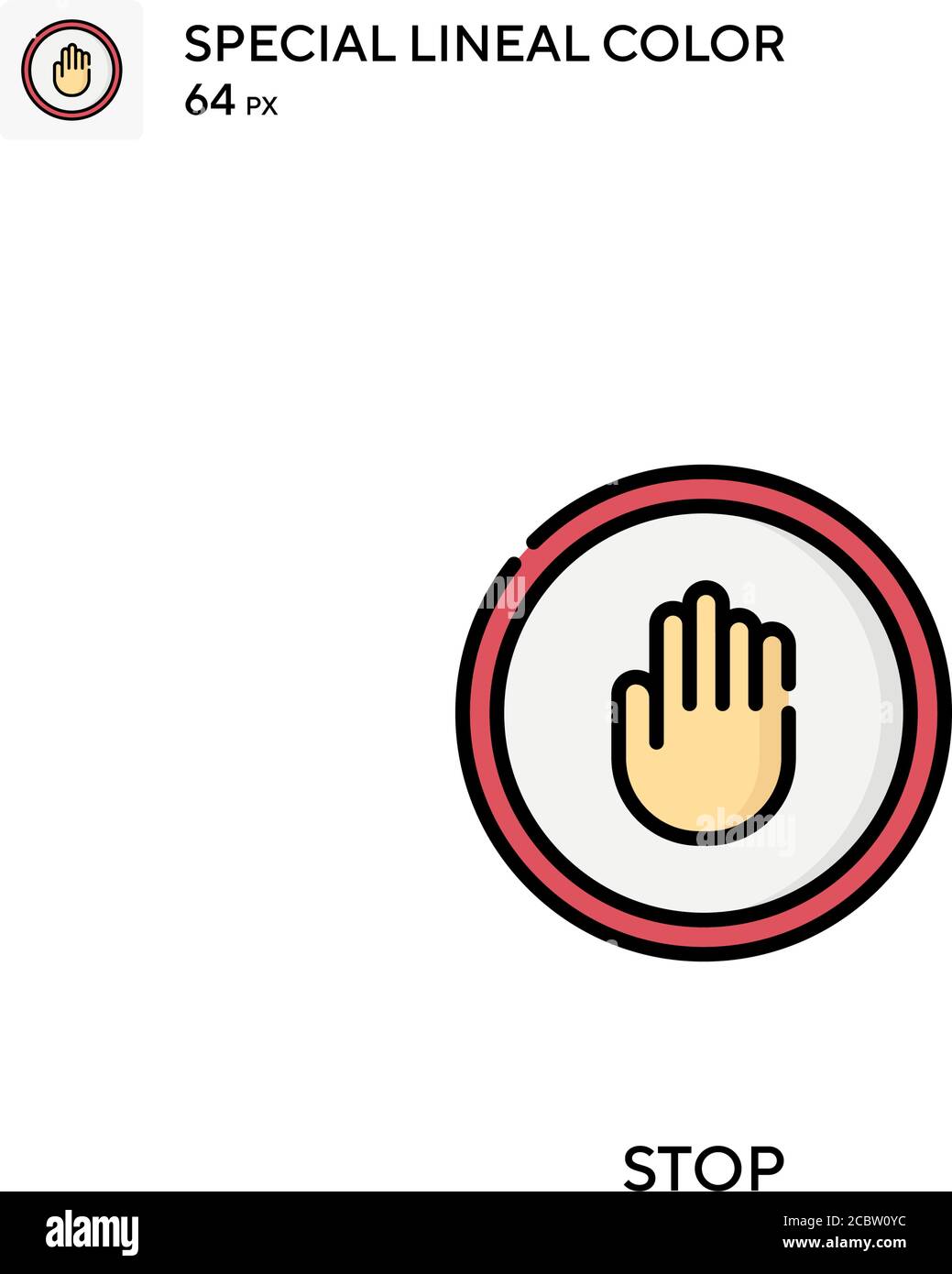 Stop Special lineal color vector icon. Stop icons for your business ...