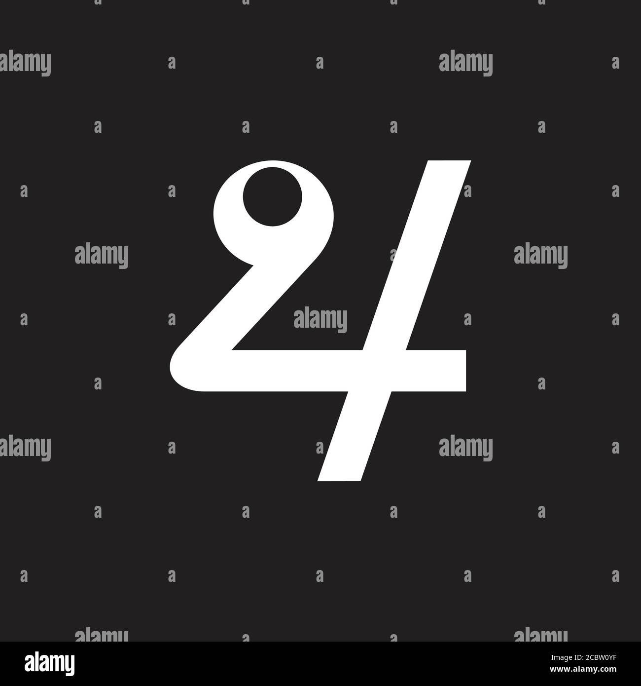number 24 linked loop design vector Stock Vector Image & Art - Alamy