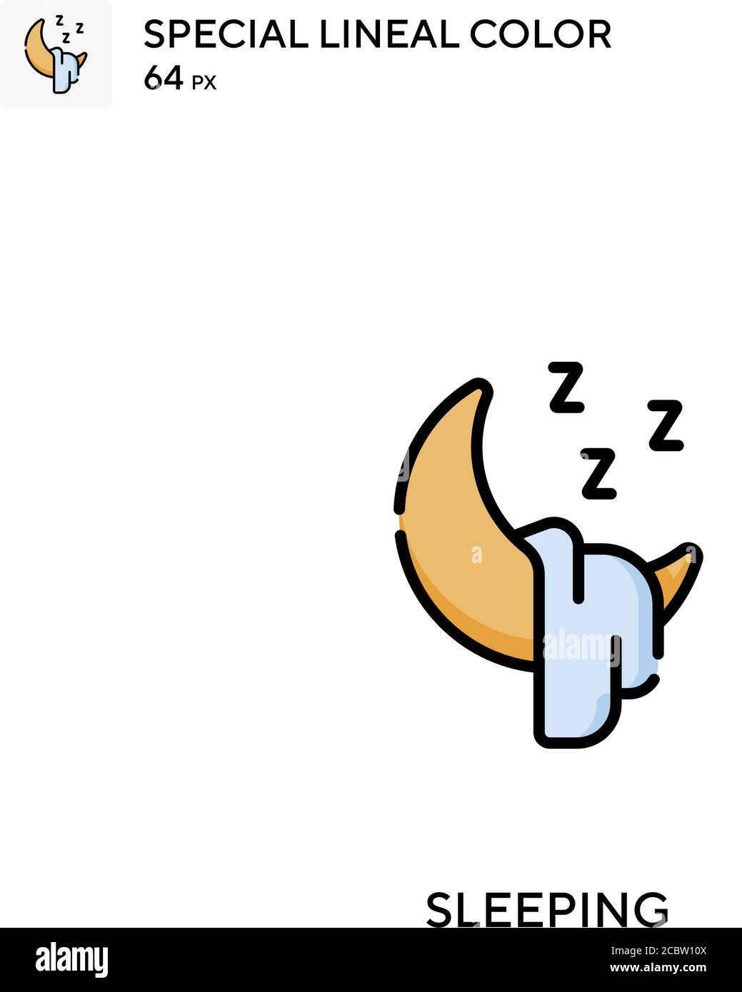 Sleeping Special lineal color vector icon. Sleeping icons for your ...