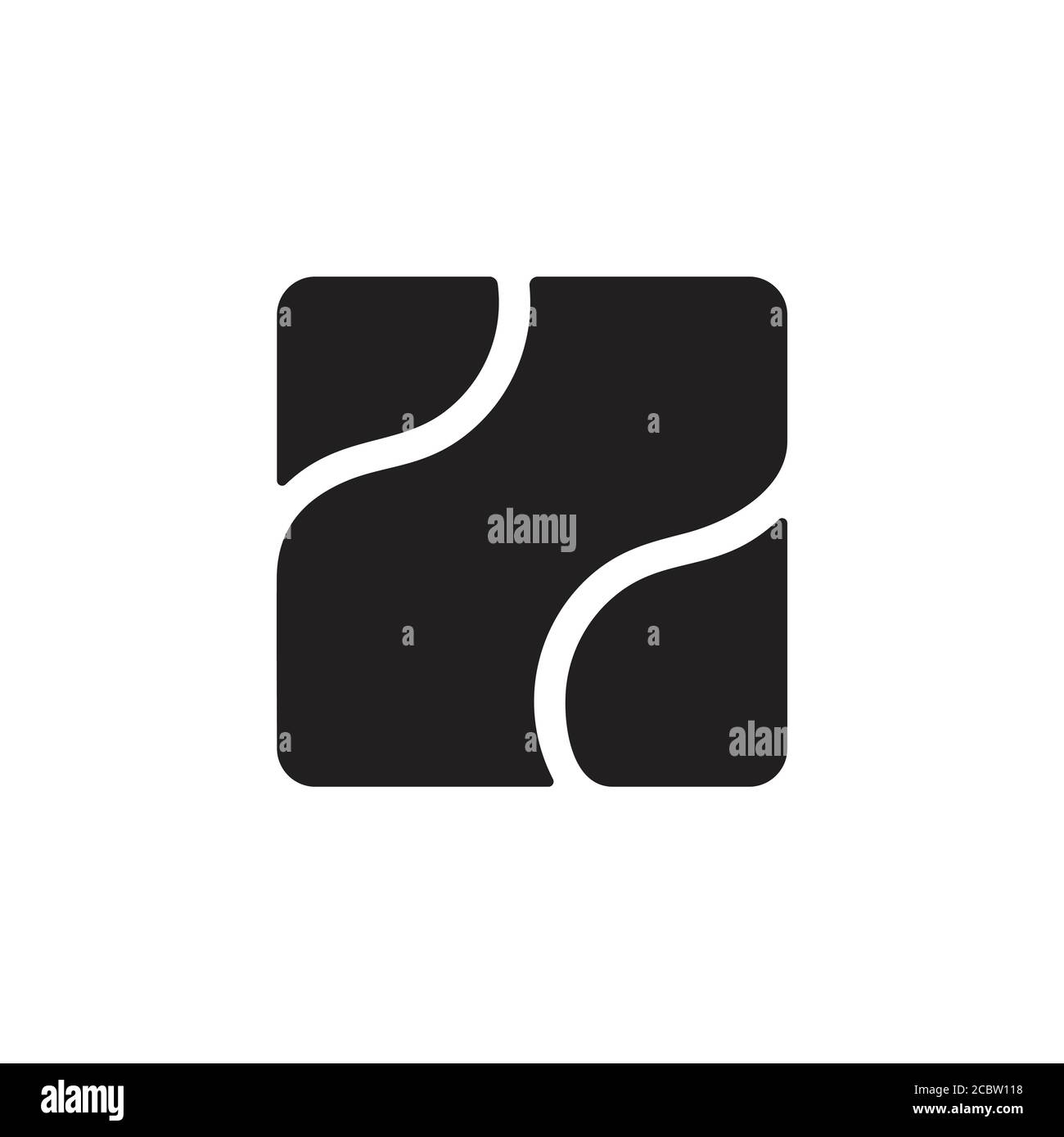 curves square smooth logo vector Stock Vector Image & Art - Alamy