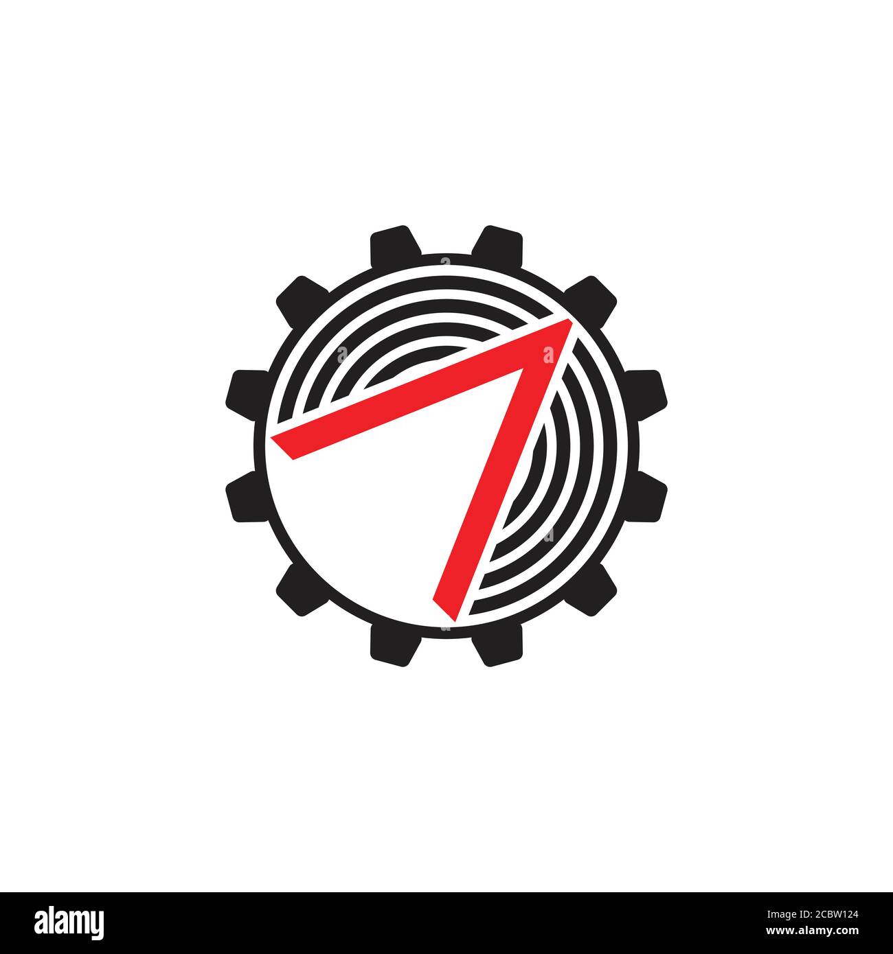 cog wheel arrow geometric logo vector Stock Vector Image & Art - Alamy