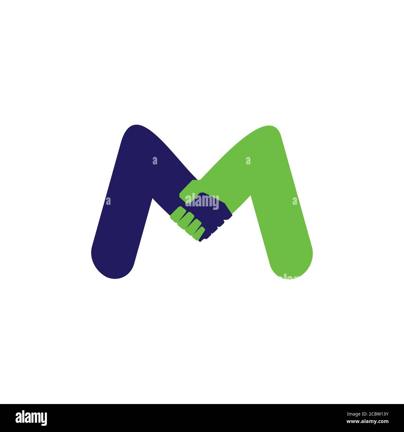 letter m handshake colorful symbol logo vector Stock Vector Image & Art ...