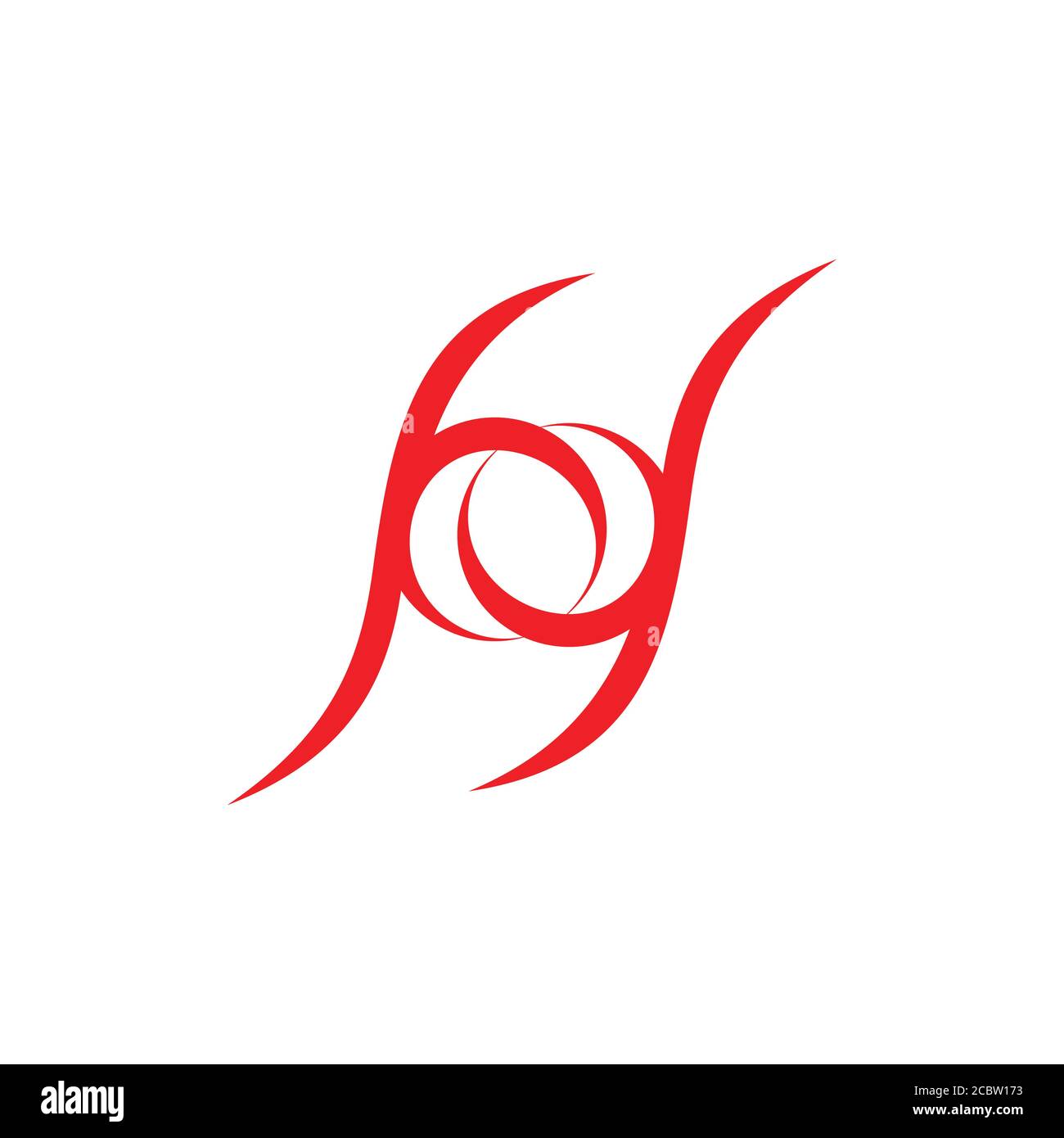 abstract letter h curves linked design logo Stock Vector Image & Art ...