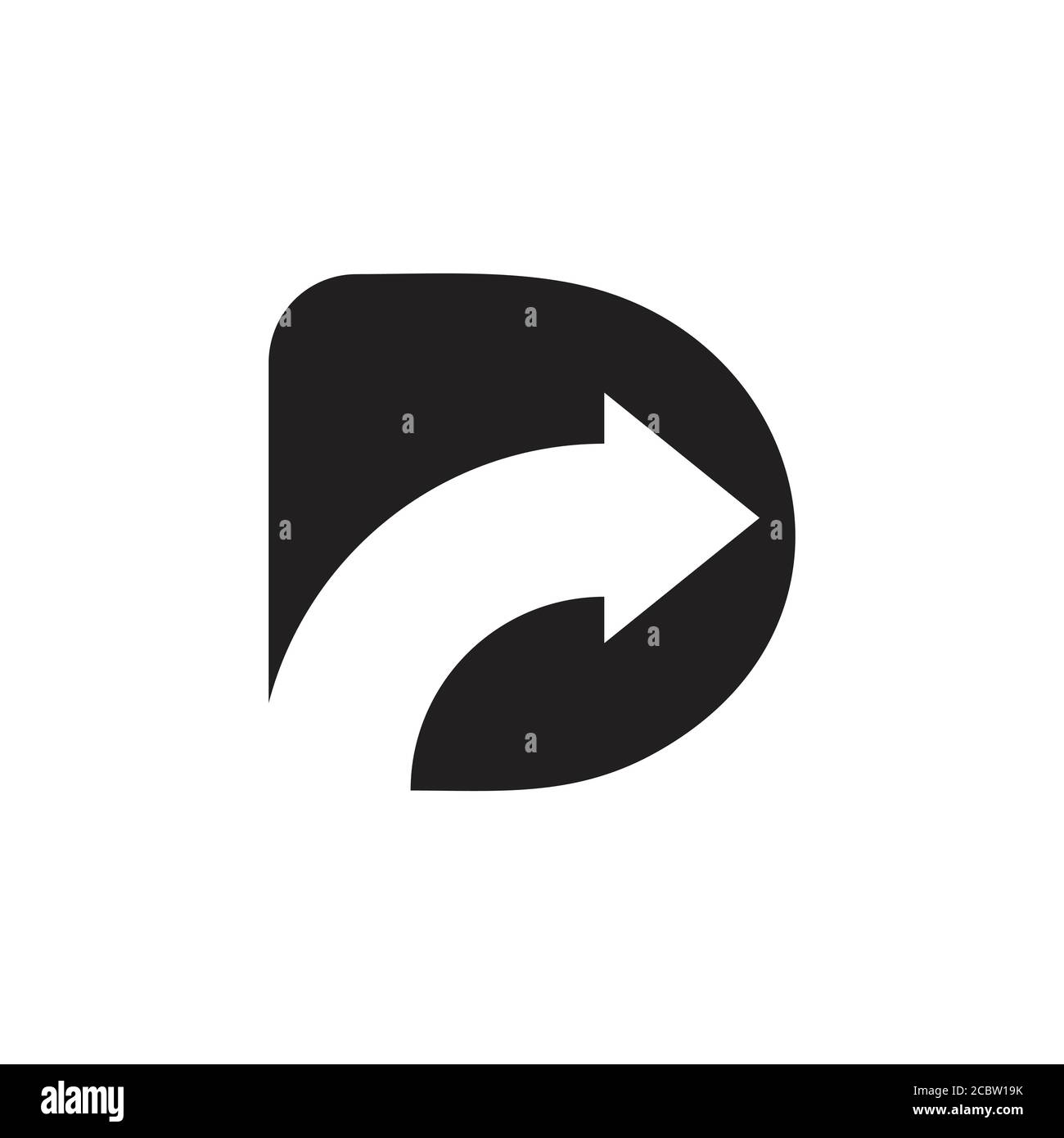 letter rd arrow negative space logo vector Stock Vector Image & Art - Alamy