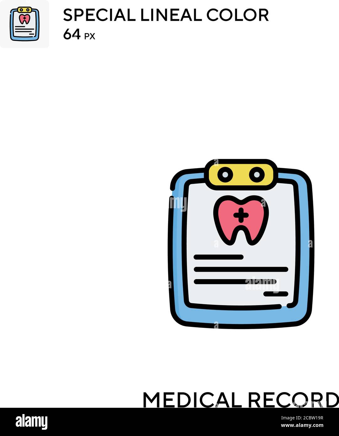 Medical record Special lineal color vector icon. Medical record icons ...