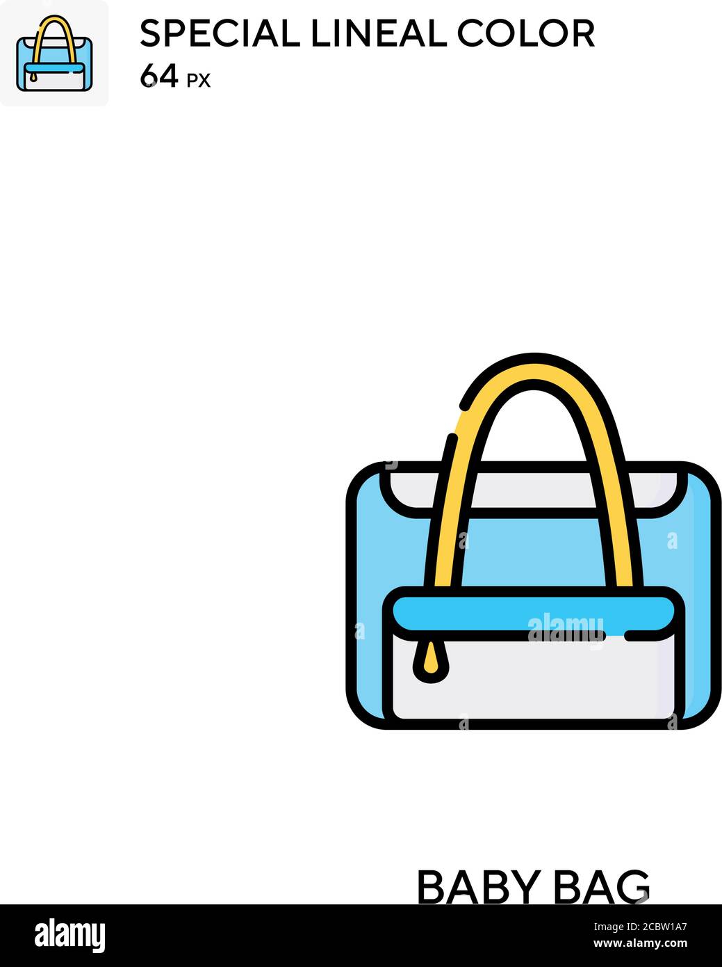 Baby bag Special lineal color vector icon. Baby bag icons for your ...