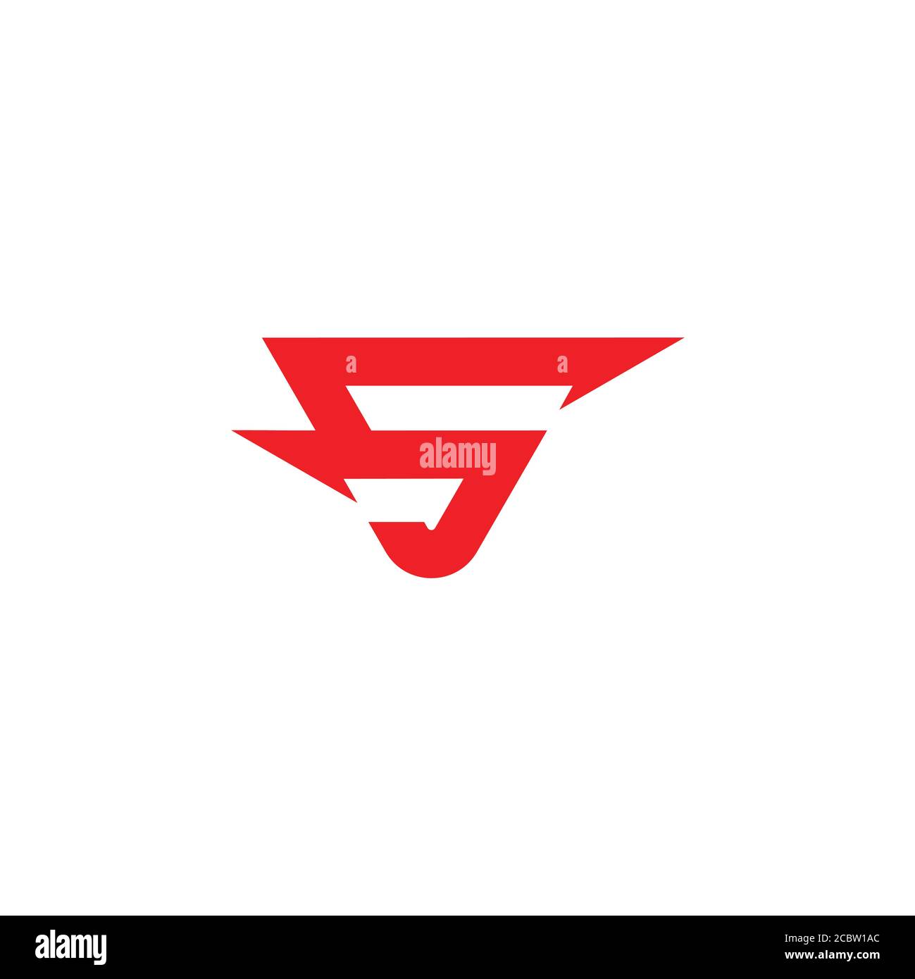 Simple logo design with number five Stock Vector Images - Alamy