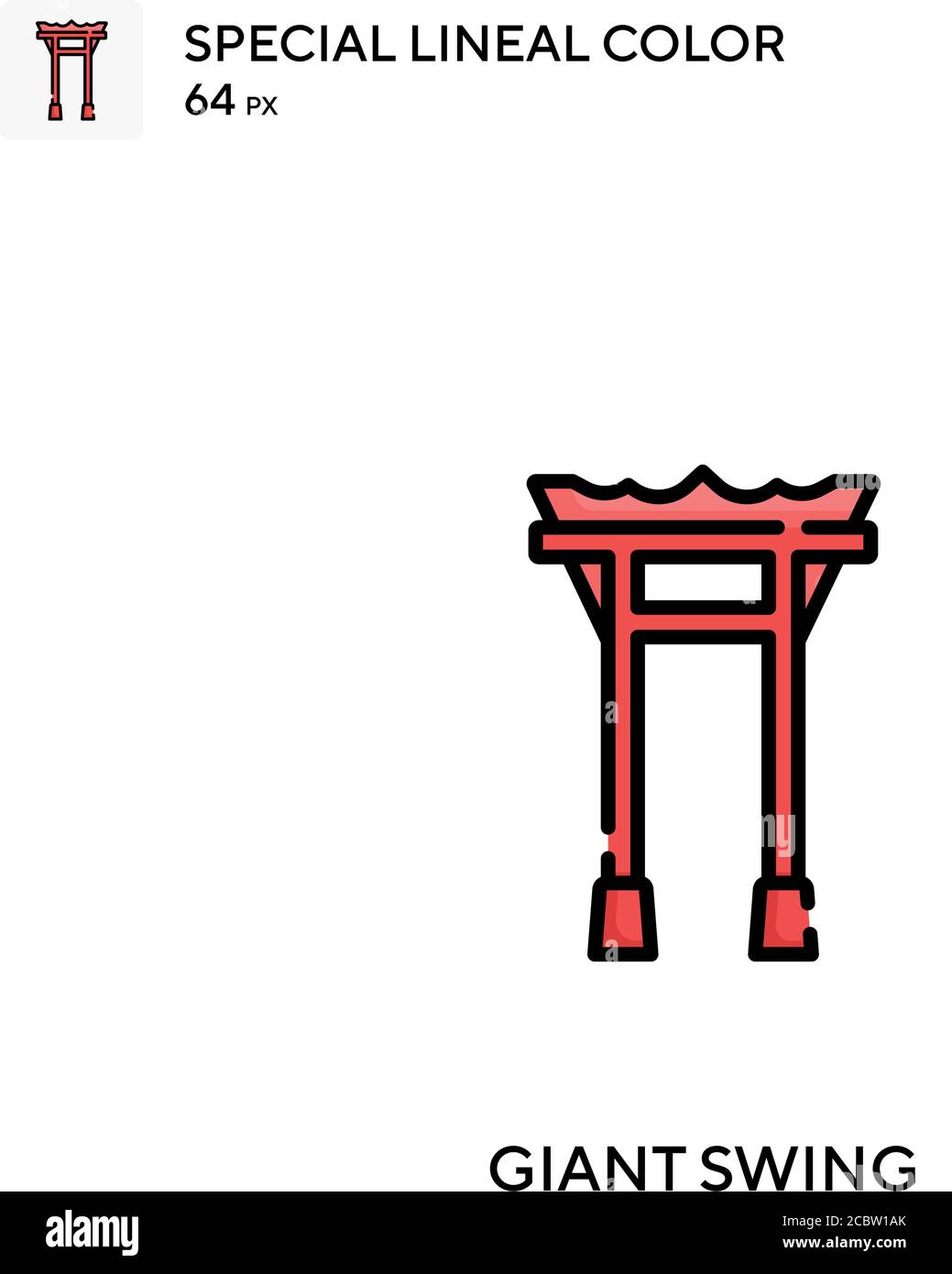 Giant swing Special lineal color vector icon. Giant swing icons for ...