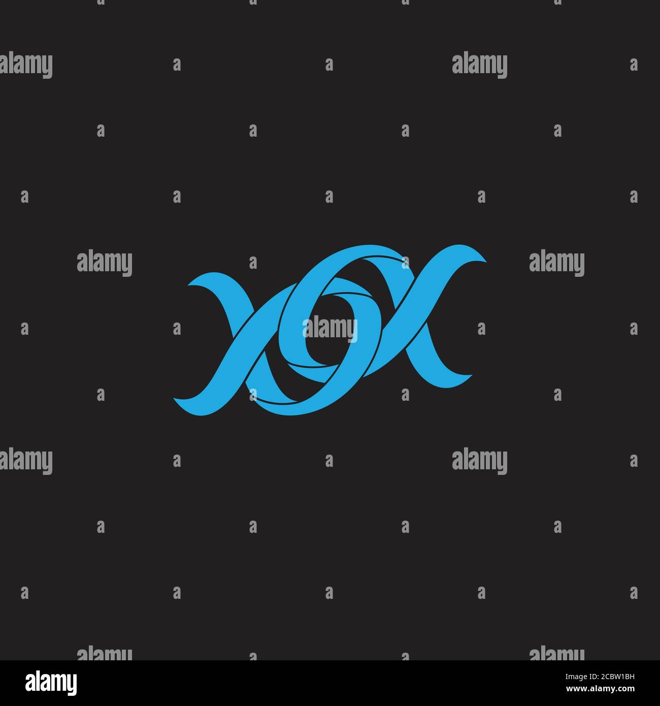 linked alpha 3d overlapping ribbon symbol logo vector Stock Vector ...