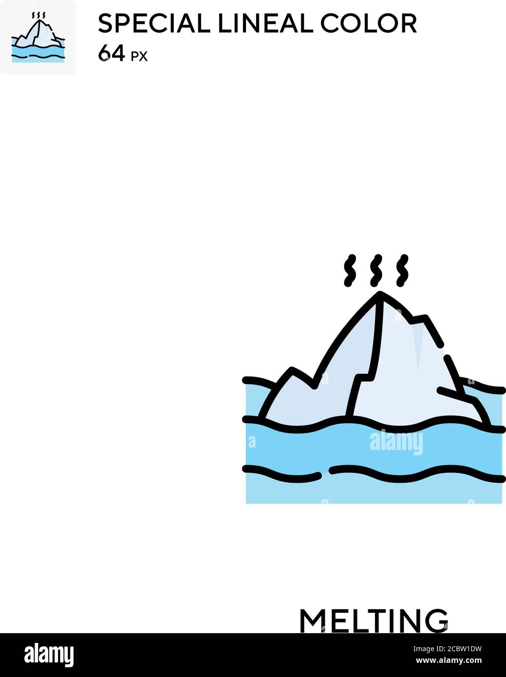 Melting Special lineal color vector icon. Melting icons for your ...