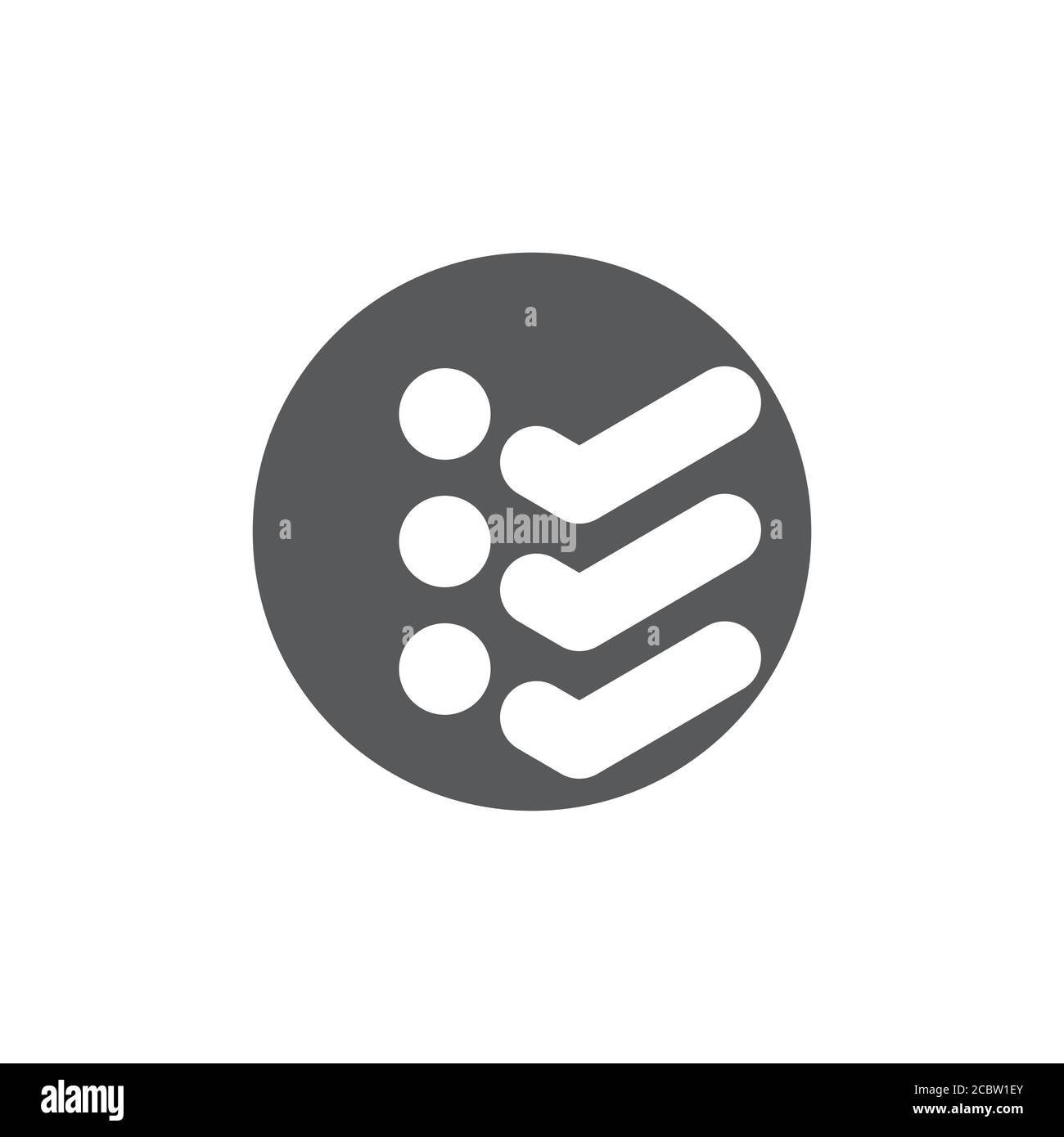 check list dots design symbol logo vector Stock Vector Image & Art - Alamy