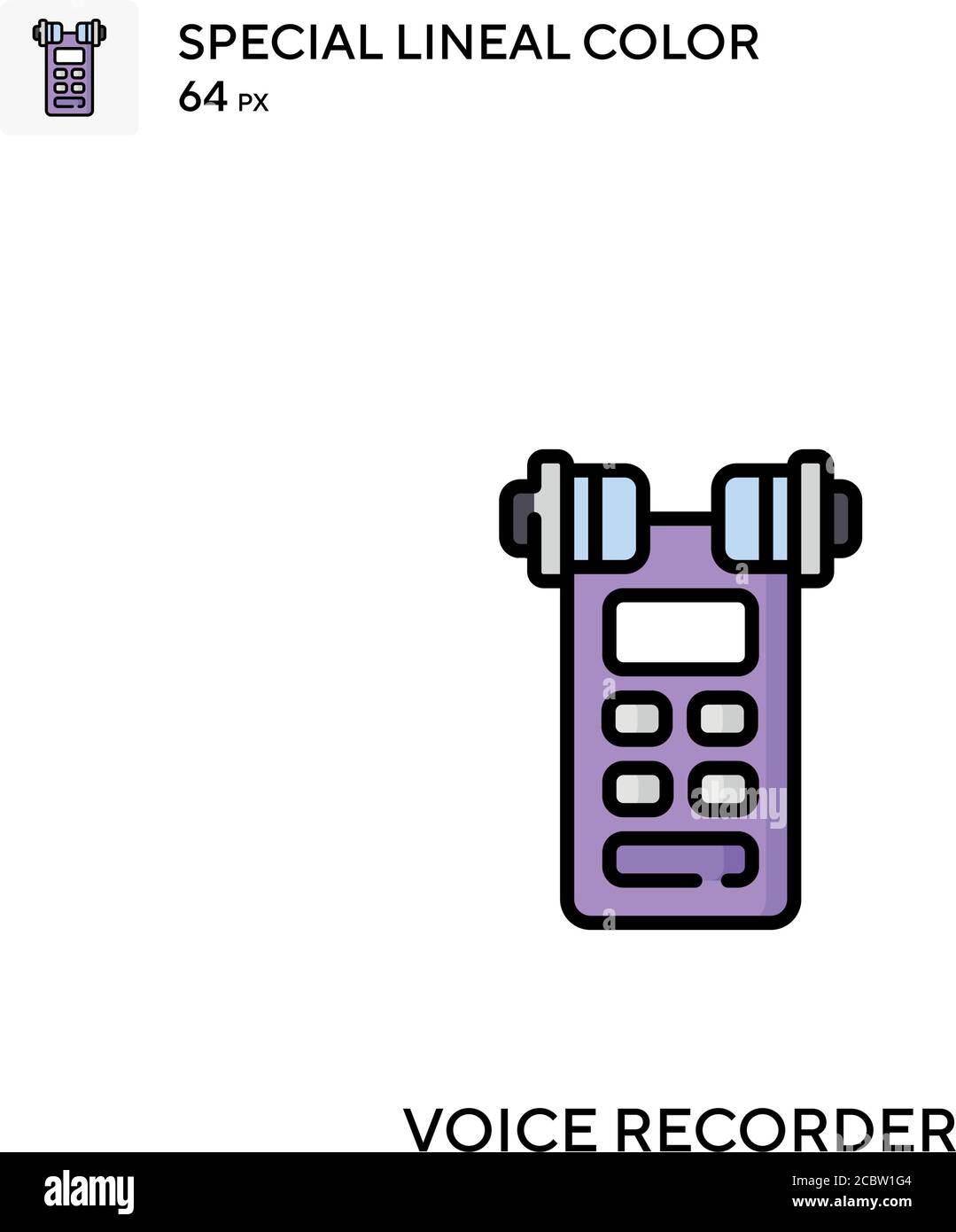 Voice recorder Special lineal color vector icon. Voice recorder icons ...